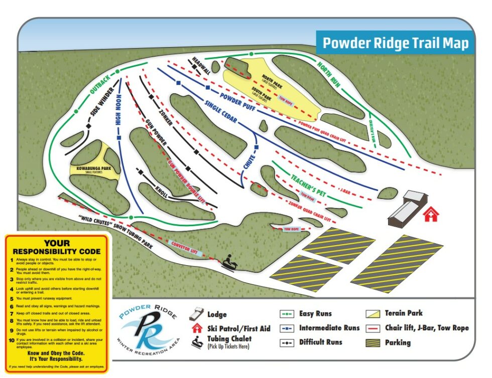 Snow Report/Trail Map - Powder Ridge Minnesota